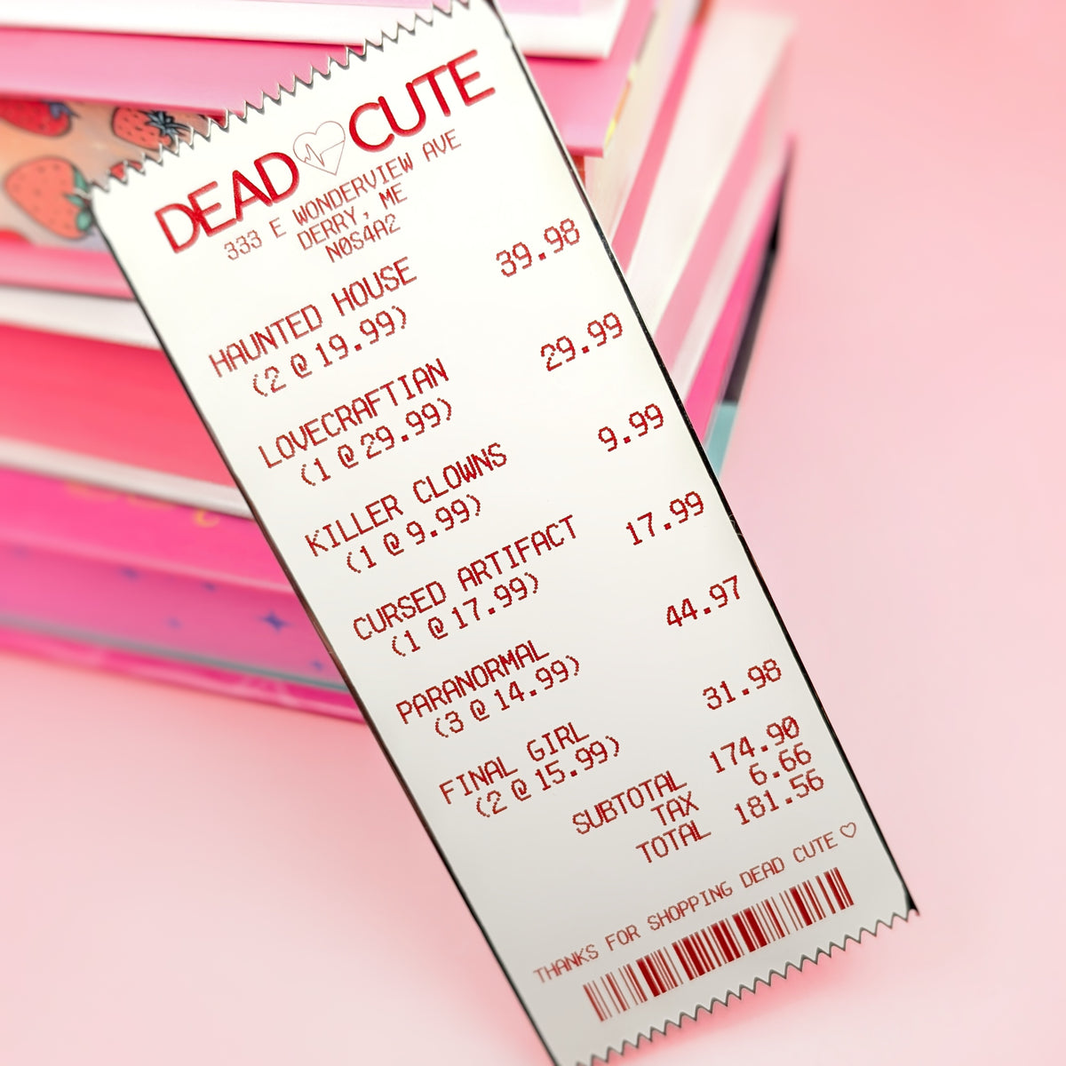 Horror Store Receipt - bookmark – deadcutepins